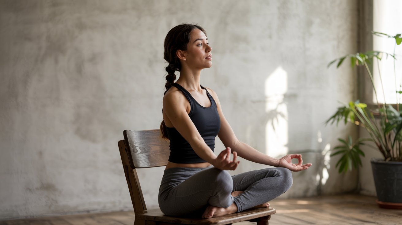 Easy Chair Yoga Poses for Office Workers to Relieve Stress